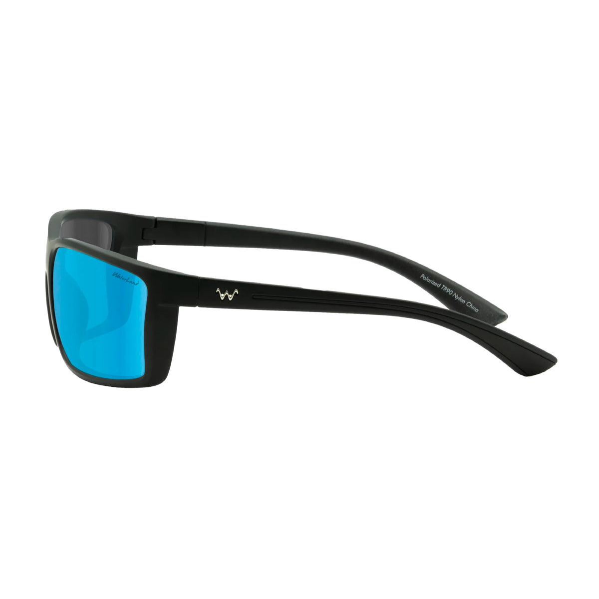 WaterLand Polarized Sunglasses - Laydown Series - Matte Black-Clearance
