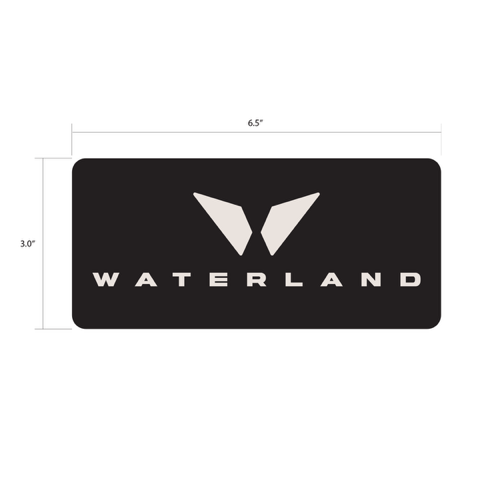 The Waterland Icon Decal - Black